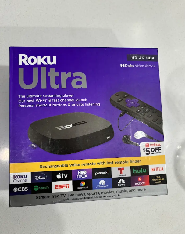 Roku Ultra 4K/HDR/Dolby Vision Streaming Device Roku Voice Remote ...