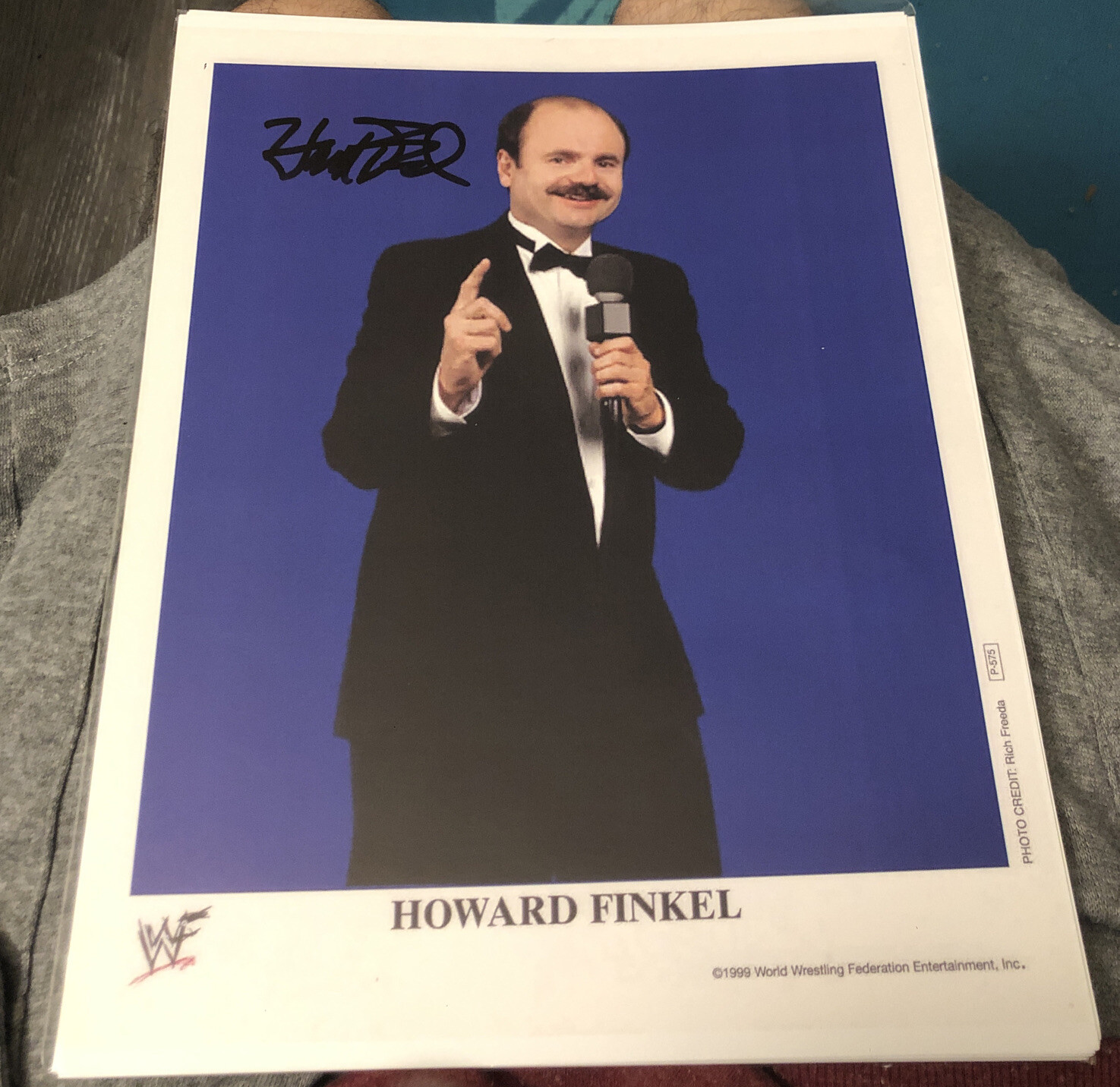 HOWARD FINKEL Fink ANNOUNCER WWE WWF SIGNED PHOTO autographed ...