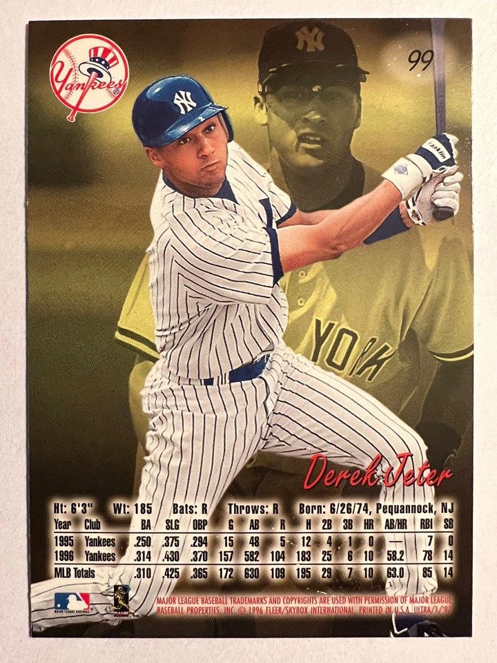 1997 Fleer Ultra Derek Jeter #99 Yankees | eBay