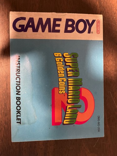 Super Mario Land 2 6 Golden Coins Nintendo Gameboy Instruction Manual ...