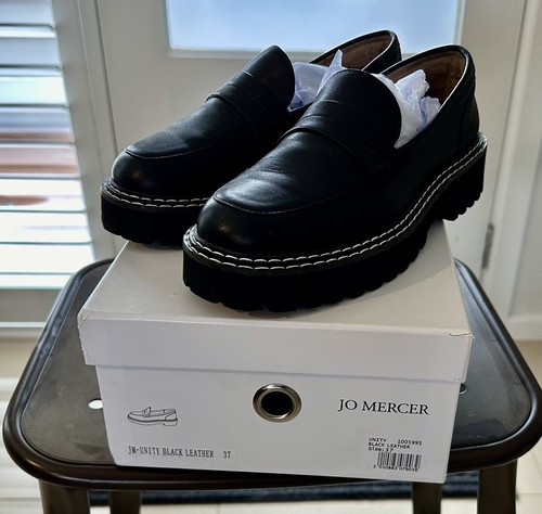 jo mercer 37 Unity Black Leather Loafer | eBay