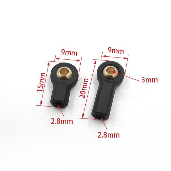 12x M3 3mm Tie Rod End Push Rod Ball Head Linkage End for RC Car Boat ...