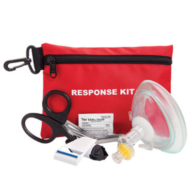AED Rescue Ready Kit - Includes Gloves, Shears, Razor, Hand Wipe, CPR ...