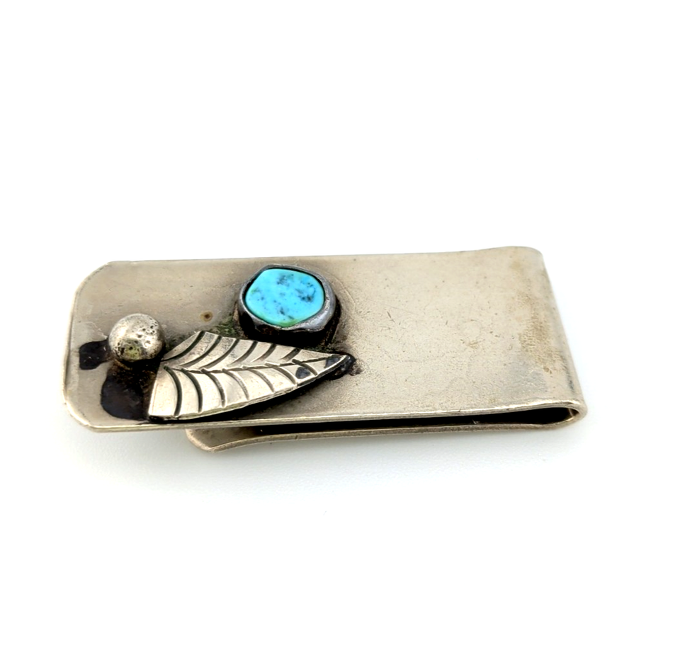 Vintage Native American Navajo Artisan Unsigned Natural Turquoise Money ...