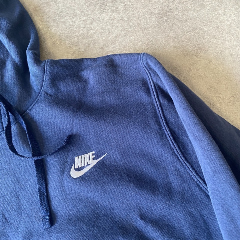 Nike Hoodie Mens Small Y2K Swoosh Club Logo Pull Over Sports Sweatshirt ...