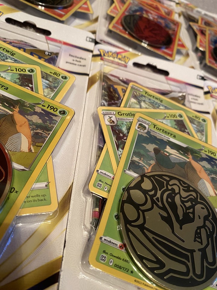 6 x Pokémon TCG Lost Origin Premium Checklane Blister Packs (3 Infer ...