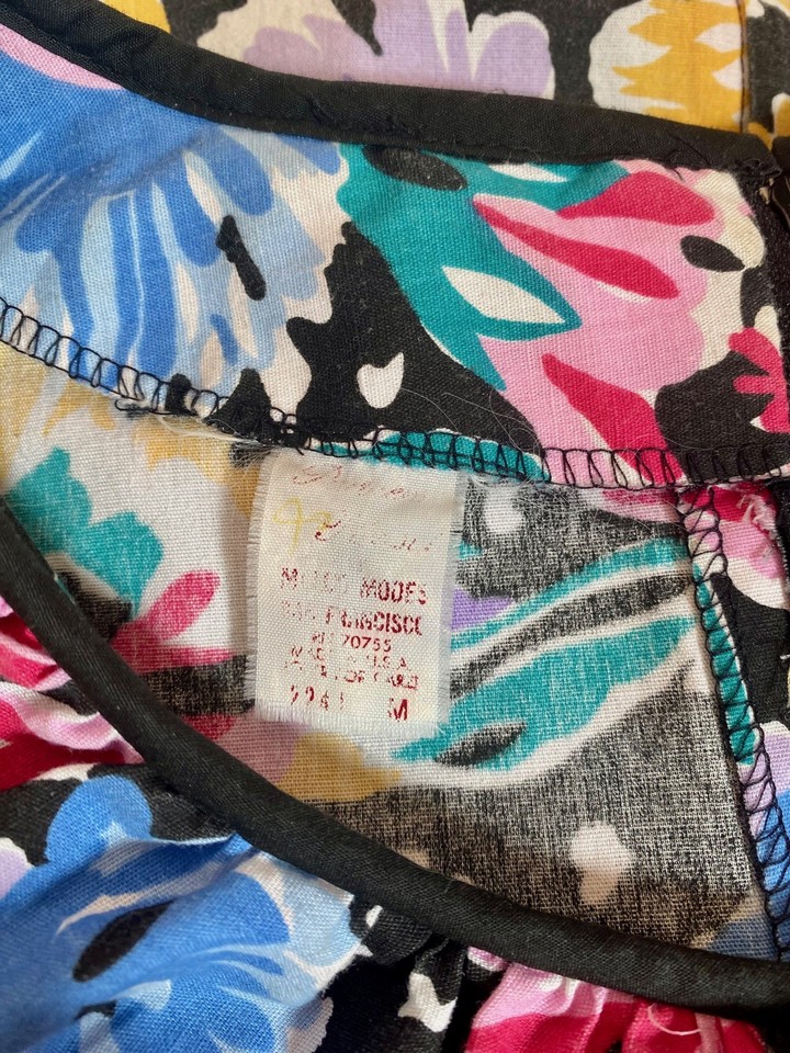 Vintage Partners Please Melco Modes Floral Square Line Dancing Ruffle ...