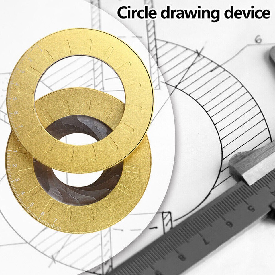 Adjustable Circular Drawing Circle Tool Set Stainless Steel Measuring ...