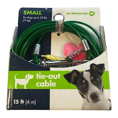 Pet Supplies Plus Tie-Out Cable, for small dogs up to 25lbs, 15FT | eBay