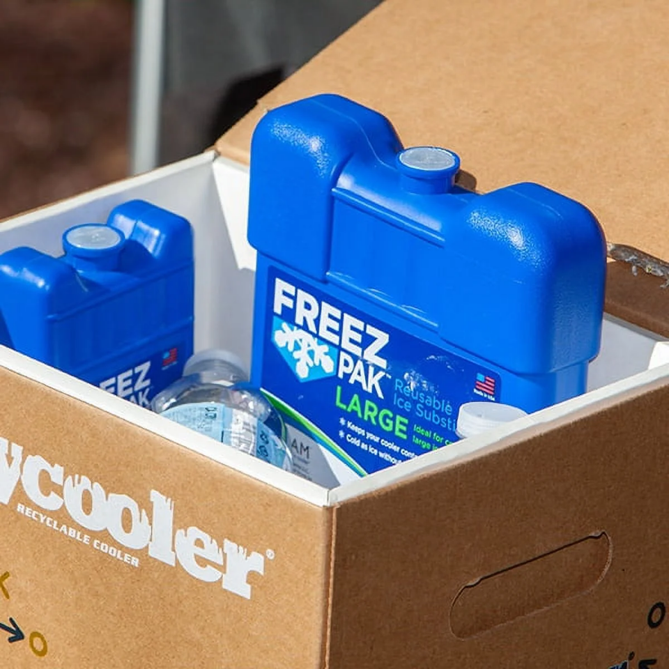 Freez Pak LARGE Icicle Reusable Camping/Cooler Ice Pack Substitute Blue ...