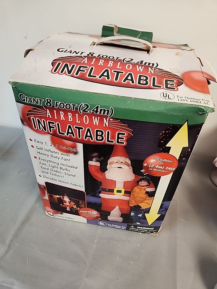 Vintage Gemmy Giant 8 Foot Christmas SANTA CLAUS Airblown Vintage Gemmy Giant 8 Foot Christmas SANTA CLAUS Airblown