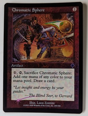 Magic the Gathering CHROMATIC SPHERE #299/350 Invasion Artifact Foil ...