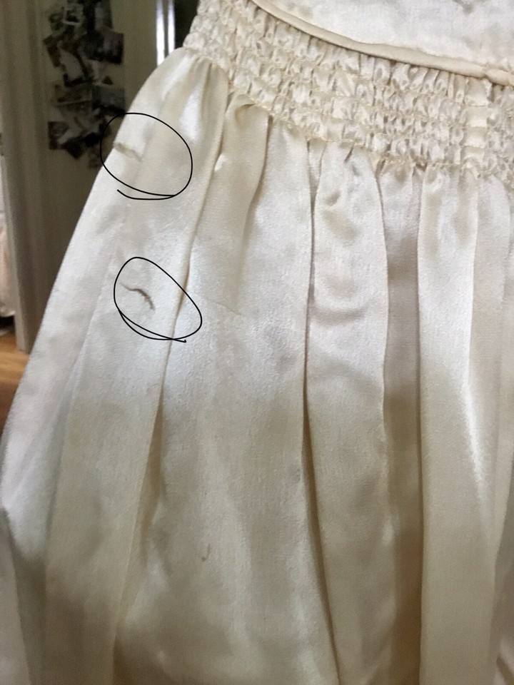 Vintage Antique 1920’s Flapper Wedding Dress PANNIERS Wax Flowers ...