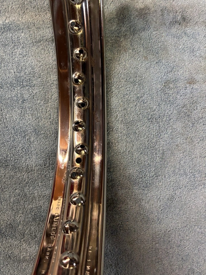 Dunlop Chrome Rear Rim WM3-18 MB79 40Holes BSA Triumph Norton Rickman ...
