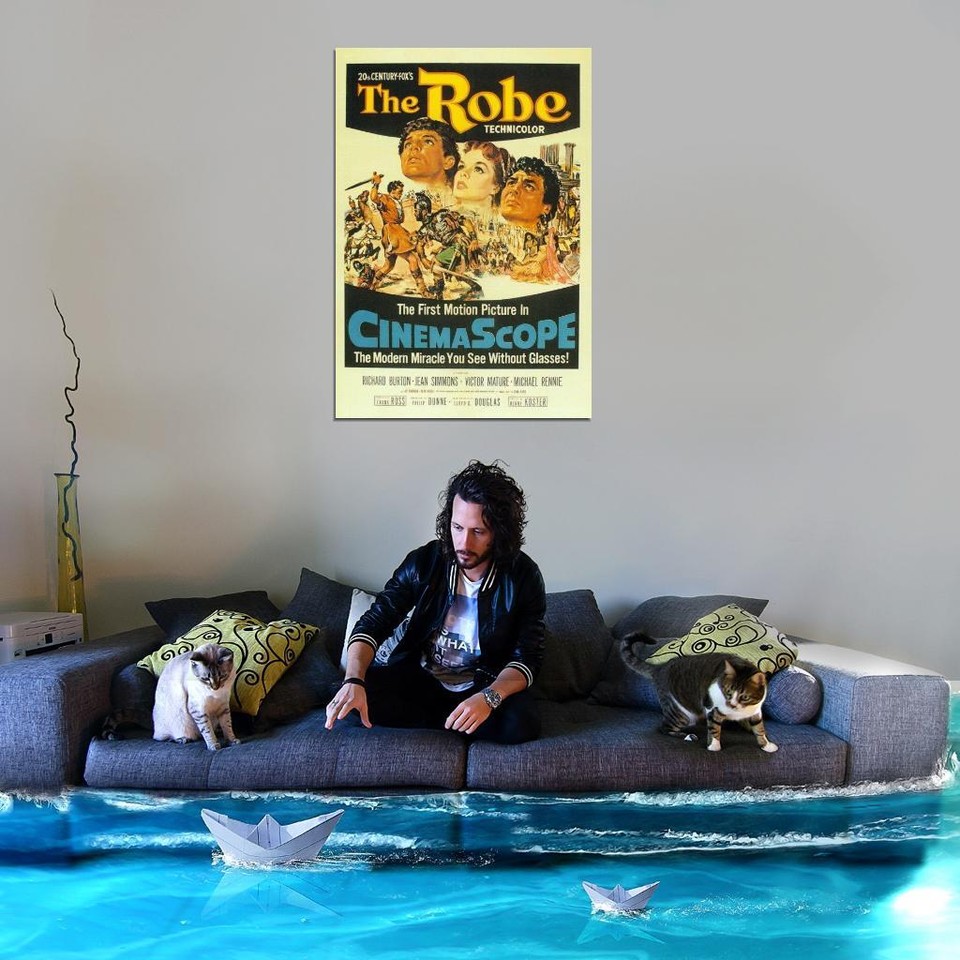 70923 The Robe Movie Richard Burton, Jean Simmons Wall 24x18 POSTER ...