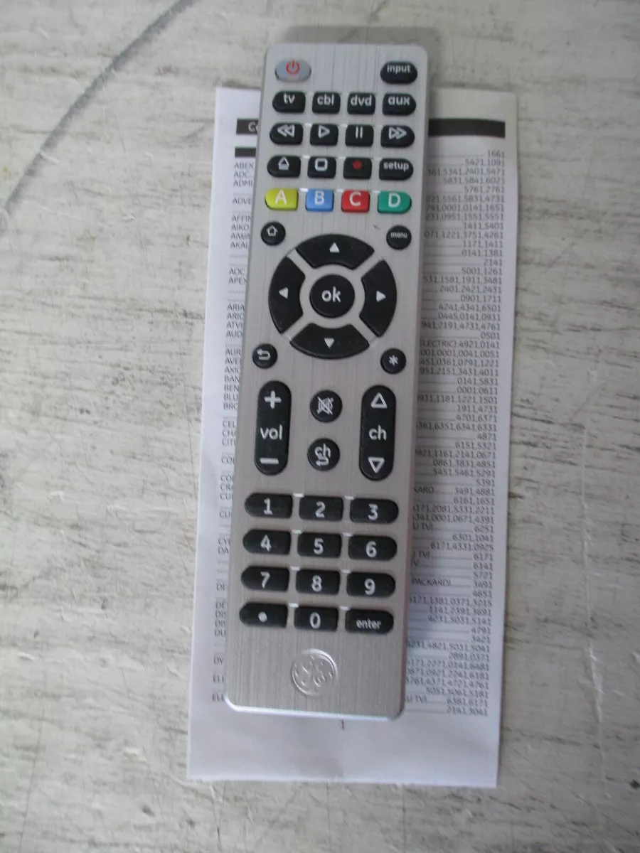 General Electric Universal Remote Codes General Electric Universal Remote Codes