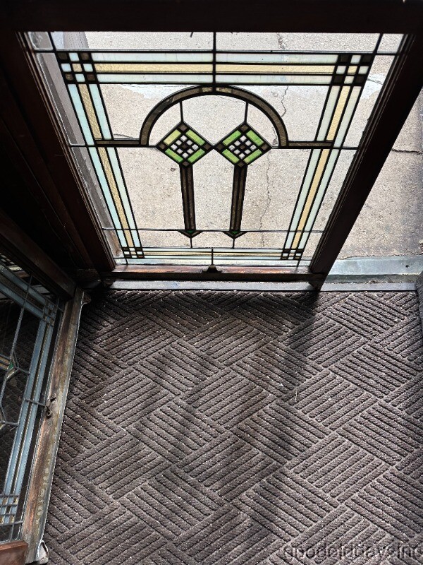 Pair of Antique 1920s Chicago Bungalow Stained Glass Windows 34" by 28 ...