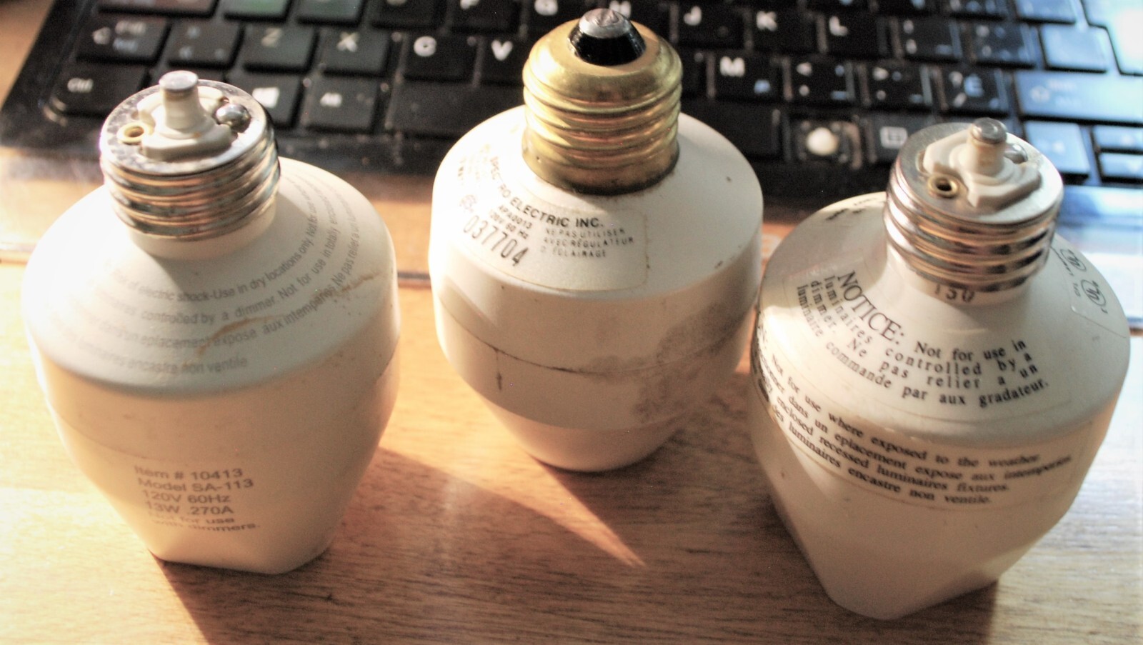 13 watt compact fluorescent converter CFL PL lamp adapter for any ...