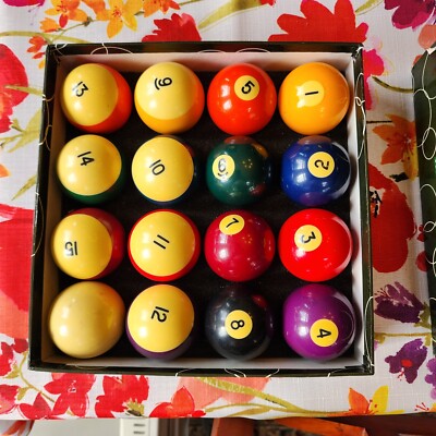 USED ARAMITH BELGIUM IMPERIAL CROWN PREMIER POOL BALL SET billiard ...