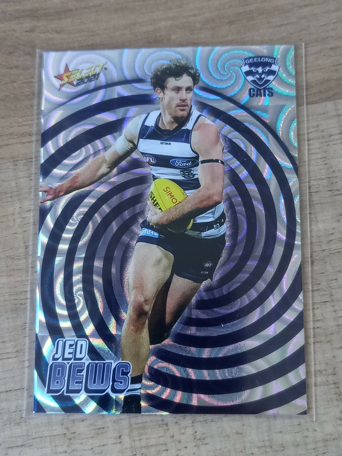 2021 AFL Select Footy Stars Holo Foil Card 'Jed Bews' Geelong HF49 ...