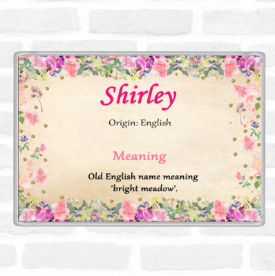 Shirley Name Meaning Jumbo Fridge Magnet Floral | eBay UK