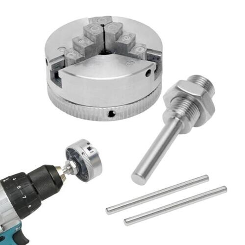 Mini Drill Chuck Metal 3 Jaws Manual Lathe Chuck Clamp Self-Centering ...