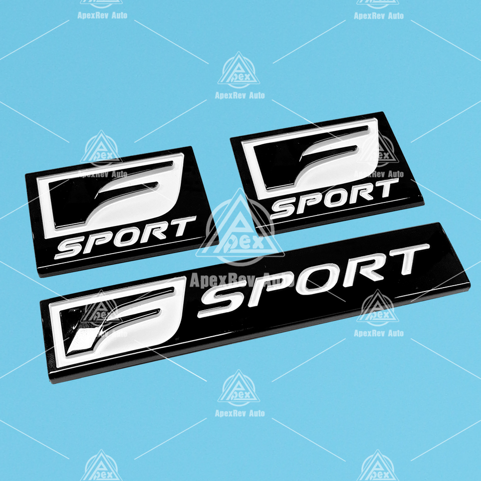 3x Glossy Black F-Sport Emblem Fender Rear Side Badge For IS-F GS F RC ...