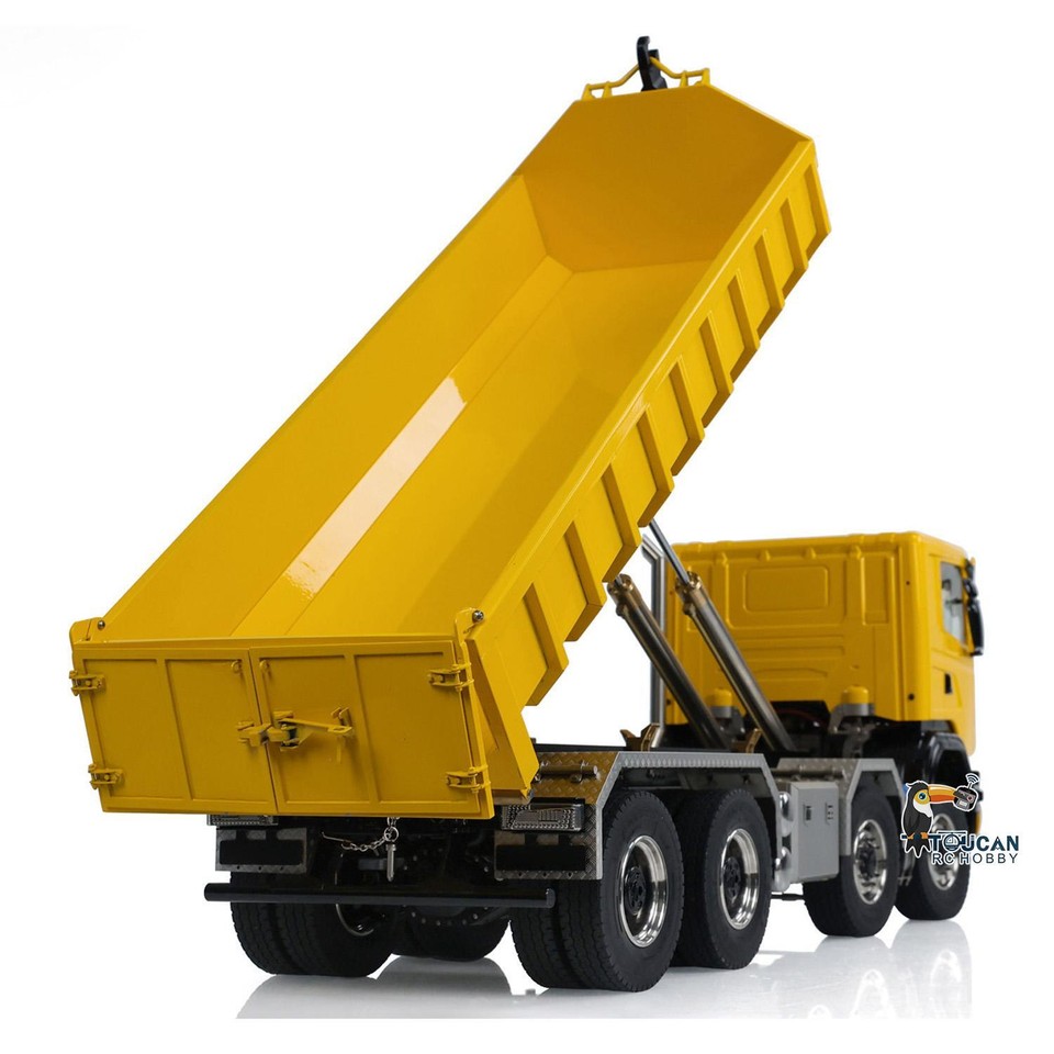 Metal 8x8 1/14 RC Hydraulic Dump Truck Roll-on-off Full Dumper Car ...