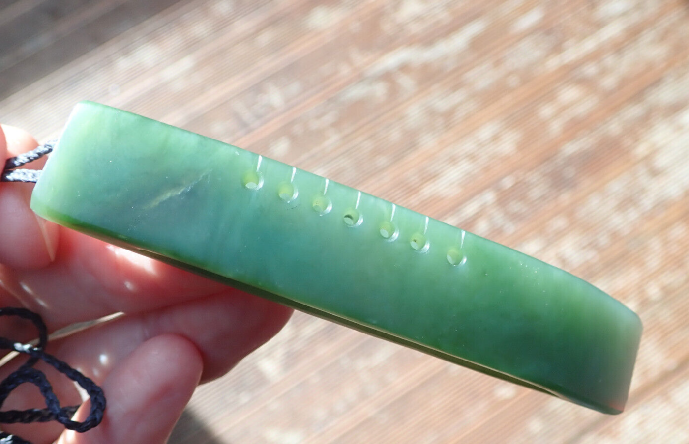 UNIQUE DALLAS CROMBIE NZ BLUE INANGA POUNAMU JADE GREENSTONE MAORI ...