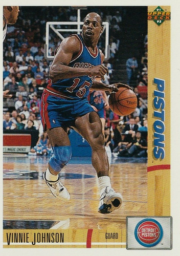 Vinnie Johnson '91-92 Upper Deck #132 Detroit Pistons NBA Card- Free ...