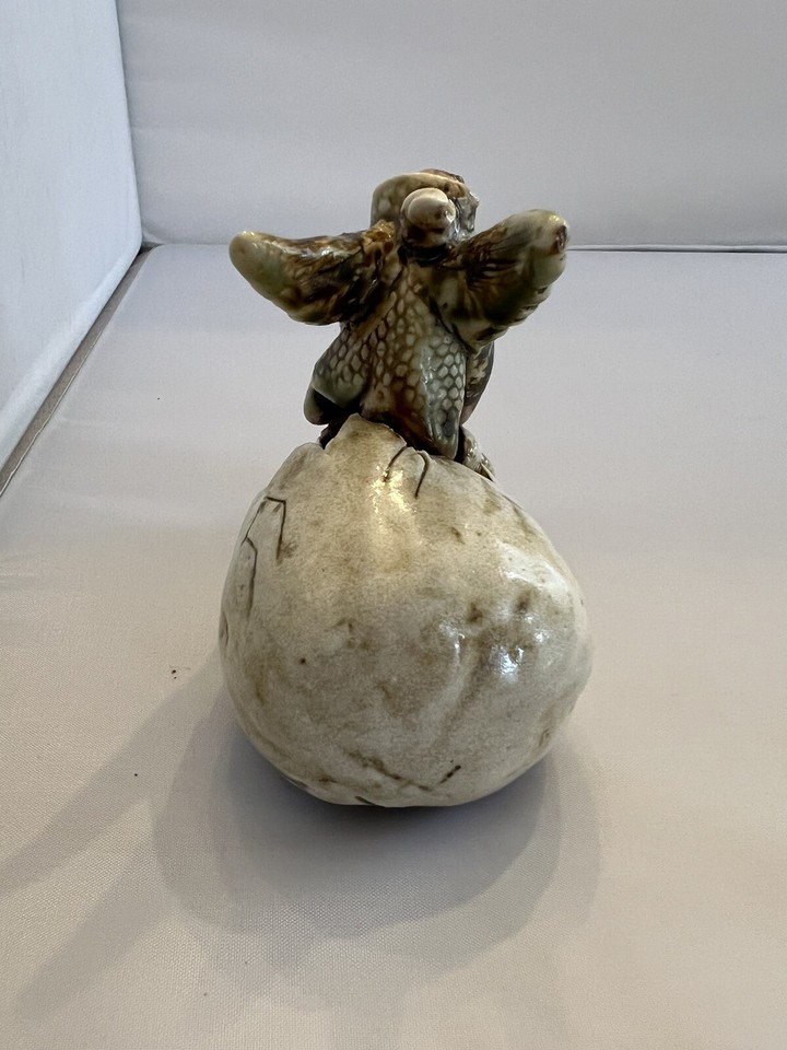 Wild Earth Lila Stuart Pottery Figure Baby Dragon Hatching From Egg ...