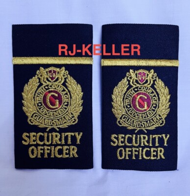 Vintage Security Police Officers Slip-On Shoulder Boards Epaulets ...