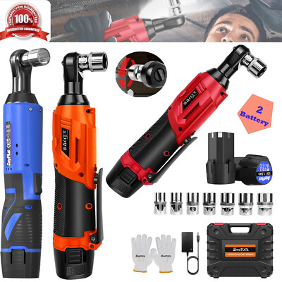 2 Akkus Akku-Ratsche 420 Nm Ratschenschlüssel 3/8'' Elektrische ...