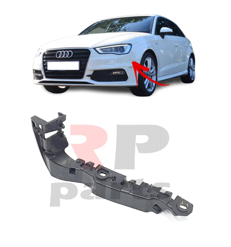 FOR AUDI A3 8V 2012 - 2016 NEW FRONT BUMPER HOLDER BRACKET BLACK LEFT N ...