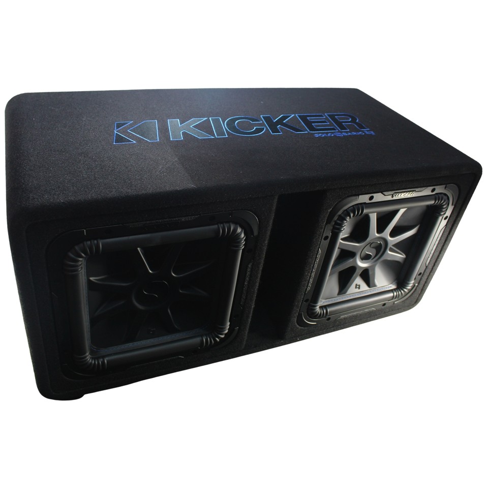 Kicker Dual Solo-Baric L7S 12" 1500W RMS 2-Ohm Subwoofers Ported Box ...
