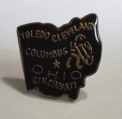Vintage Ohio State Enamel Lapel Pin Back Toledo Cleveland Columbus ...