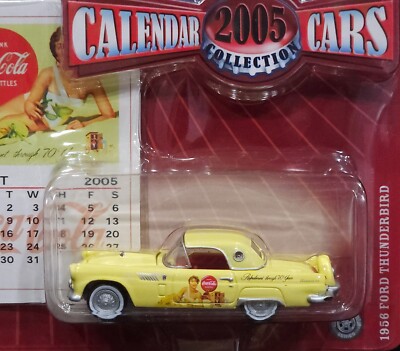 Johnny Lightning 56 1956 Ford Thunderbird Coca Cola 2005 Calendar Car w ...