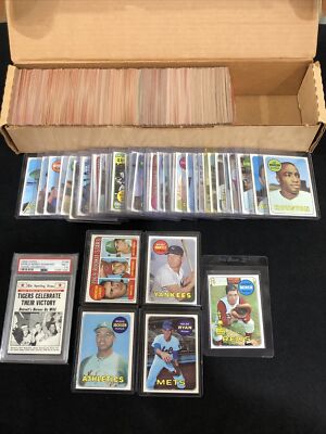 1969 TOPPS BASEBALL COMPLETE SET NM BEAUTIFUL Mickey Mantle, Jackson RC ...
