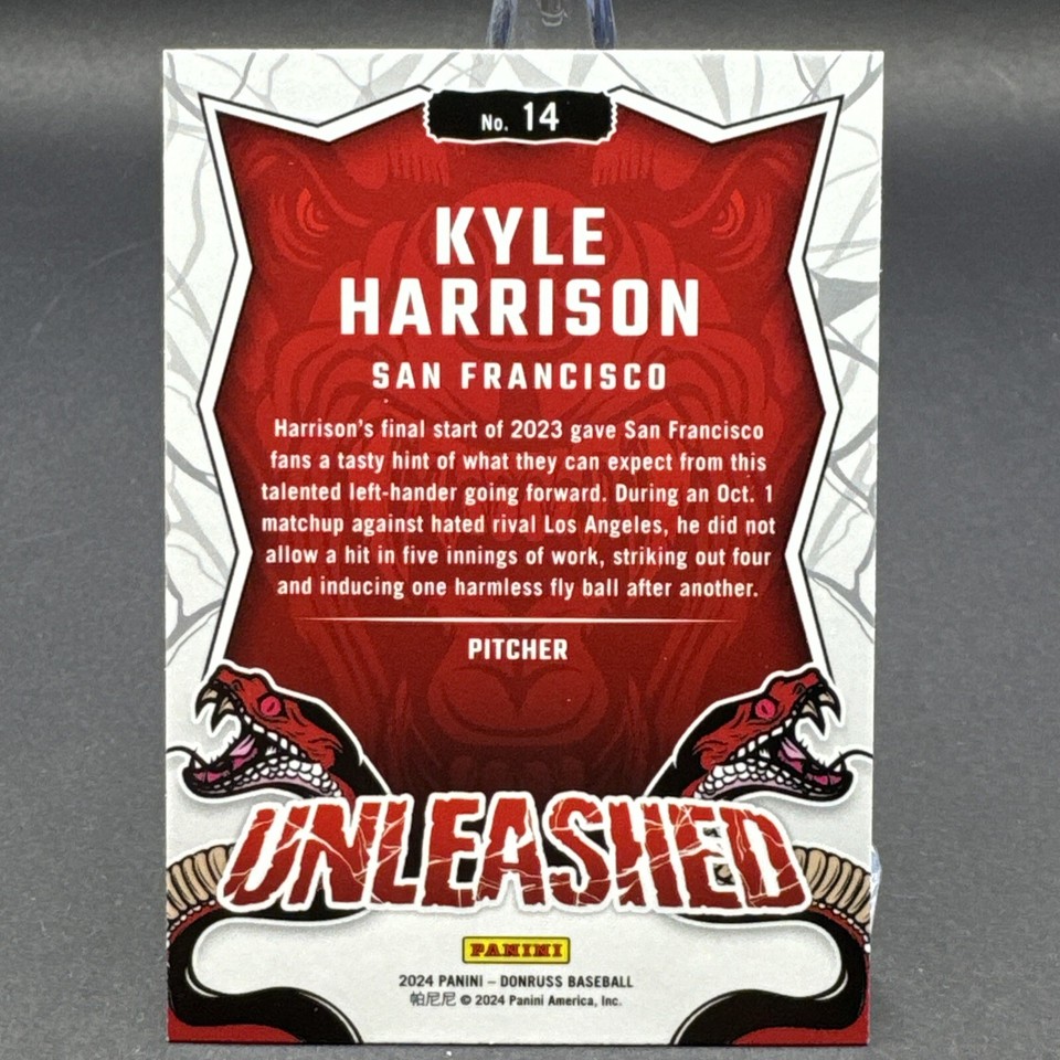 💎Kyle Harrison Rookie Card Free Bonus Card 2024 Panini Donruss ...