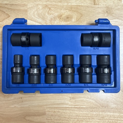 Cornwell SAE Universal Swivel Impact Socket Set 1/2" Drive 6 Point ...