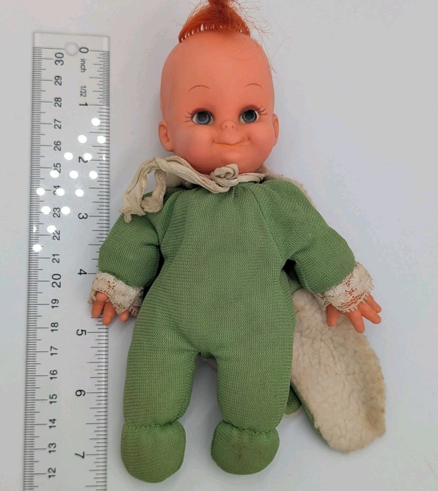 1960s Vinyl Face Little Baby Doll Authentic Bag Bunny Rare Easter ...