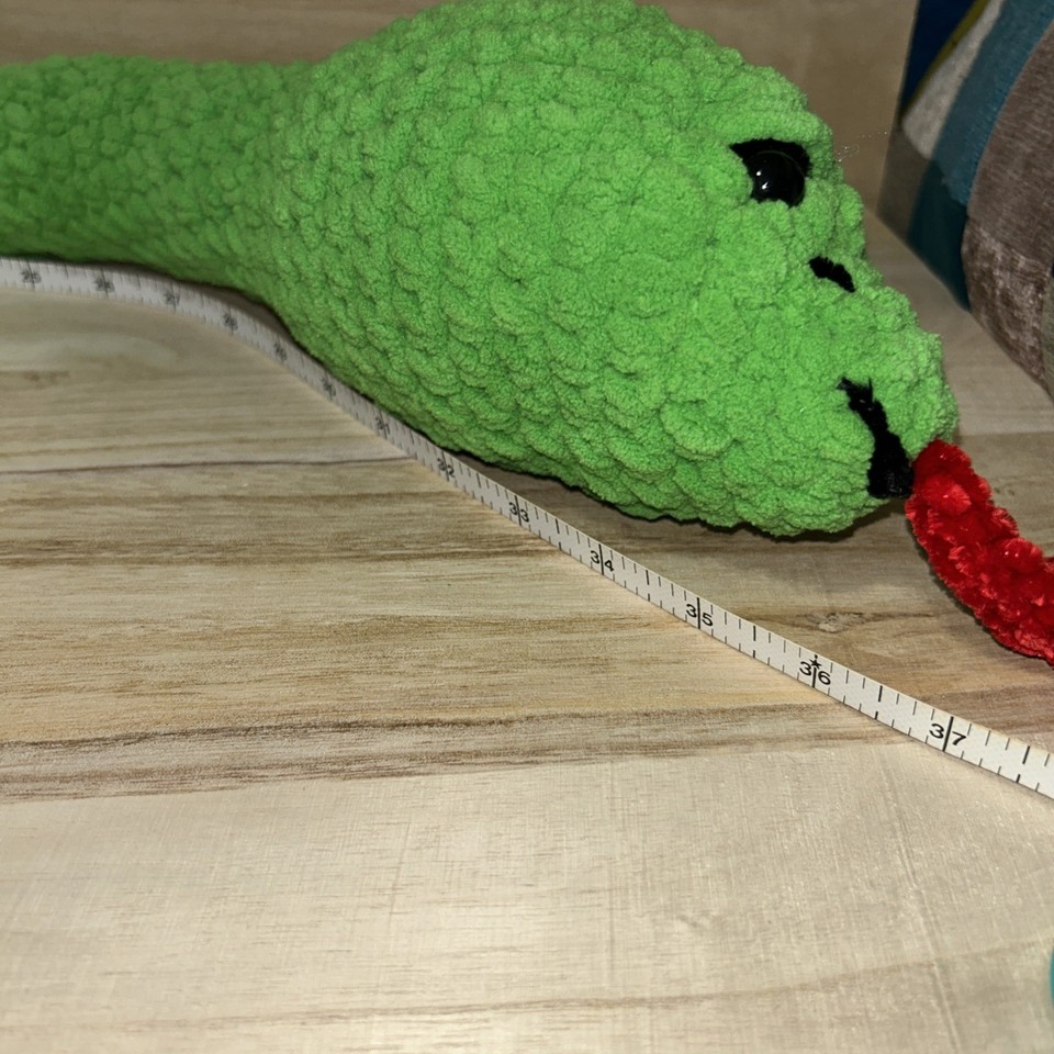 Handmade Crochet Momma & Baby Snake Stuffed Animal Plush Toy Gift Idea ...