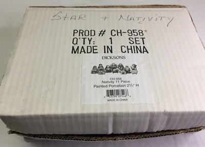 Dicksons Star and Nativity set, 11 pieces, never used, original box and ...