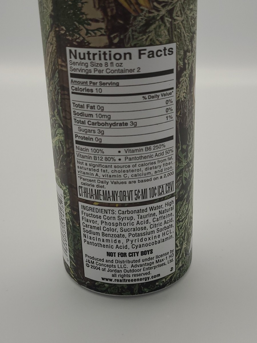 Team Realtree Energy Drink Ingredients