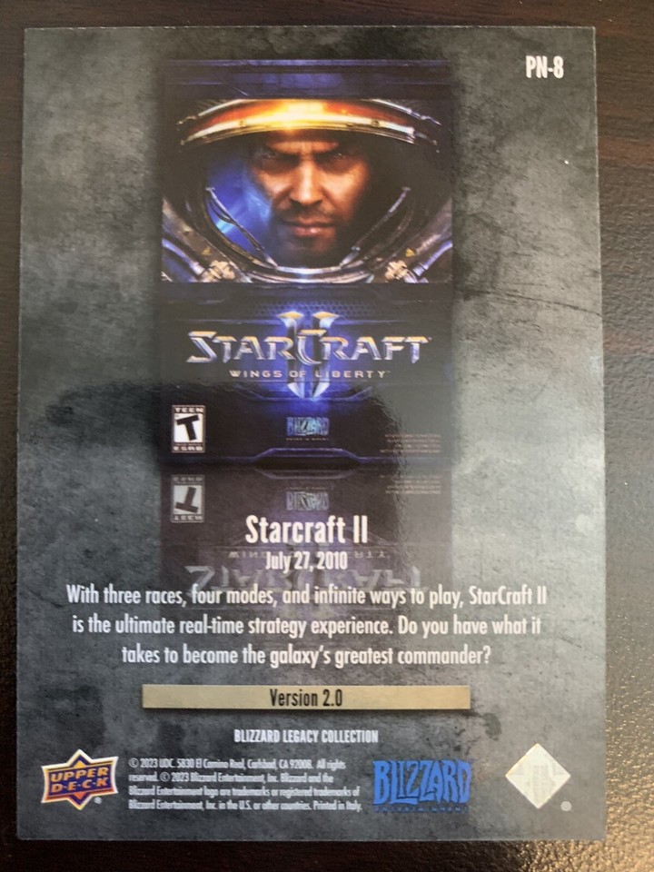 2023 BLIZZARD LEGACY COLLECTION STARCRAFT 2.0 PATCH NOTES TRADING CARD ...