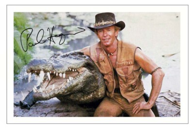 PAUL HOGAN Signed Autograph PHOTO Gift Signature Print CROCODILE DUNDEE ...