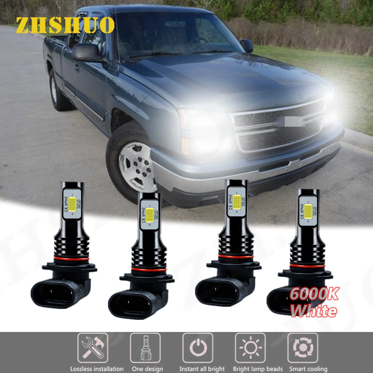 2005 Chevy Silverado 2500hd Headlight Bulb Size | Shelly Lighting