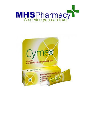 3 packs Cymex 5G Cream Fast Healing Painful Cold Sores Dry Cracked Lips ...