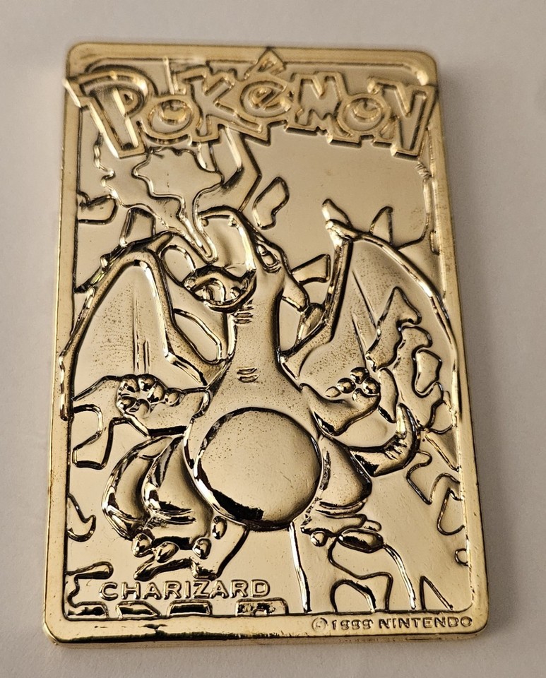 1999 NINTENDO CHARIZARD LIMITED EDITION 23K GOLD PLATED TRADING CARD ...