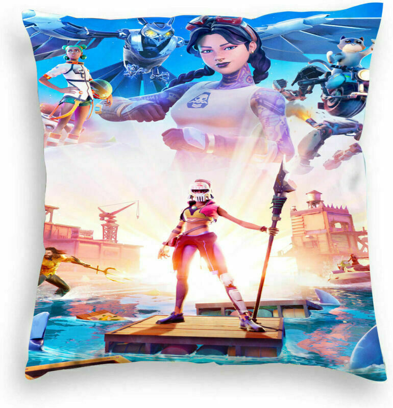 Fortnite Game Pillow Case Short Plush Cushion Cover Home Sofa Decor 45 ...